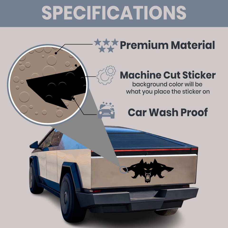 Cyberbeast Tesla Cybertruck Graffiti Decal Stickers for Tailgate and ...