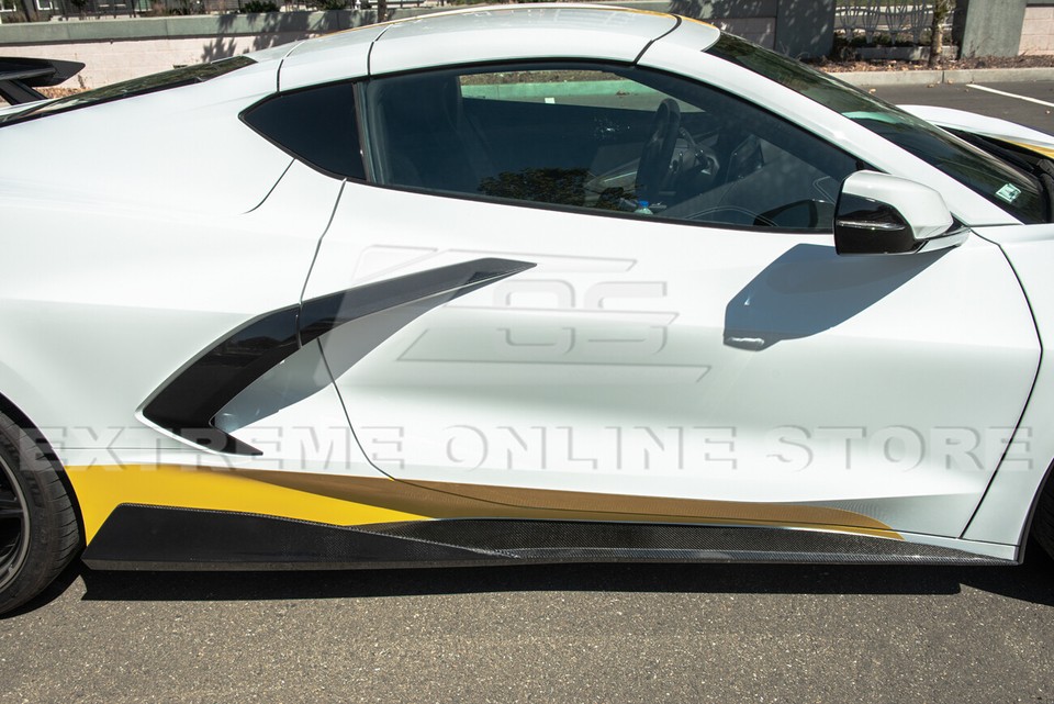 5VM CARBON FIBER Front Lip Side Skirts & Rear High Wing For 20-Up ...