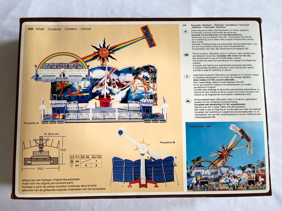 Faller Rainbow Millenium Carnival Ride #436 HO Scale Plastic Model Kit ...