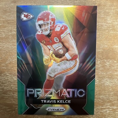 TRAVIS KELCE 2023 Panini Prizm 'Prizmatic' GREEN Prizm #10 KC Chiefs | eBay