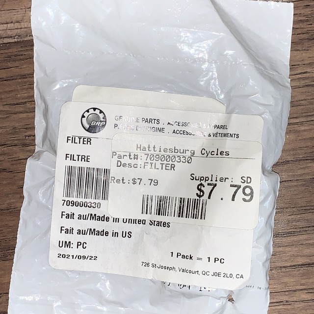 Can-Am Outlander 4x4 and SXS Fuel Vent Filter 709000330 for sale online ...