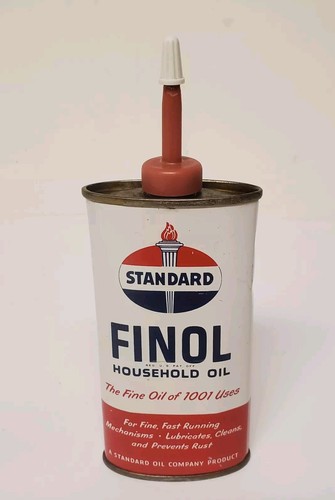 STANDARD OIl FINOIL 4 Oz Oiler Can Vintage Handy Household Tin Empty | eBay