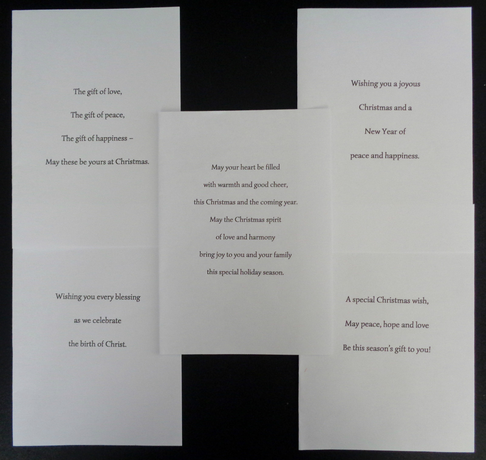 PK OF 10 CHRISTMAS CARD INSERTS, PRE-CUT, 100GSM, A6, A5, 6X6, 5X5, 7X5 ...