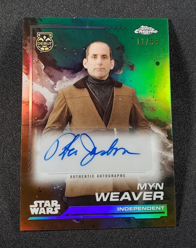 2024 Topps Star Wars Chrome Peter Jacobson as Myn Weaver Green ...