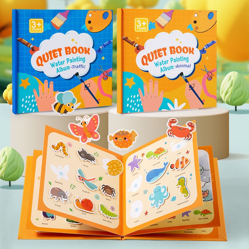 Water Ding Book For Kids Art Toy With Reusable Paint Pen For Early ...