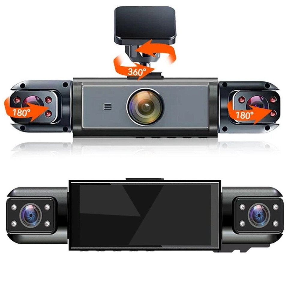 360 Degree View 4 Channel Dash Cam Front and Rear Inside Left Right ...