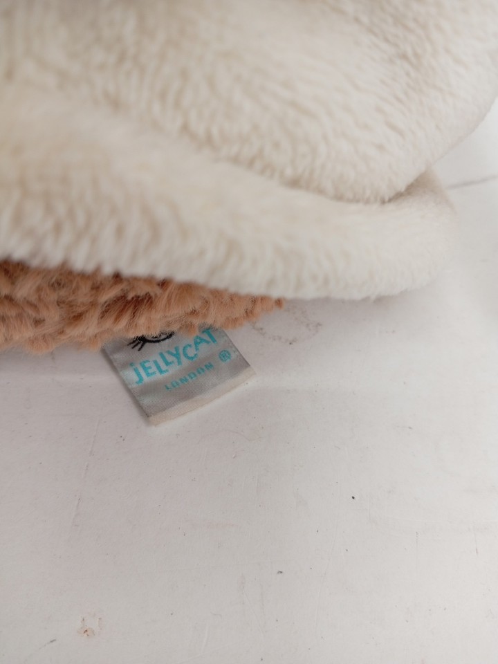 Cute JELLYCAT Brown Teddy Bear with Cream Bunny Robe Plush Soft Toy ...