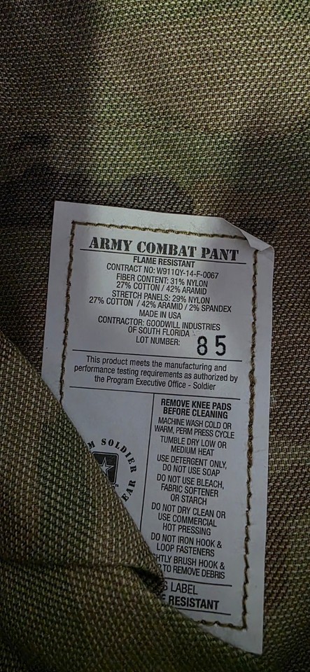 SET OF 2 -PANTS ARMY COMBAT OCP W/ CRYE KNEE PAD SLOTS SCORPION SIZE ...