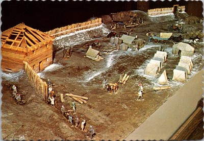 Vintage Postcard: Fort Meigs State Memorial Diorama Fort Construction ...