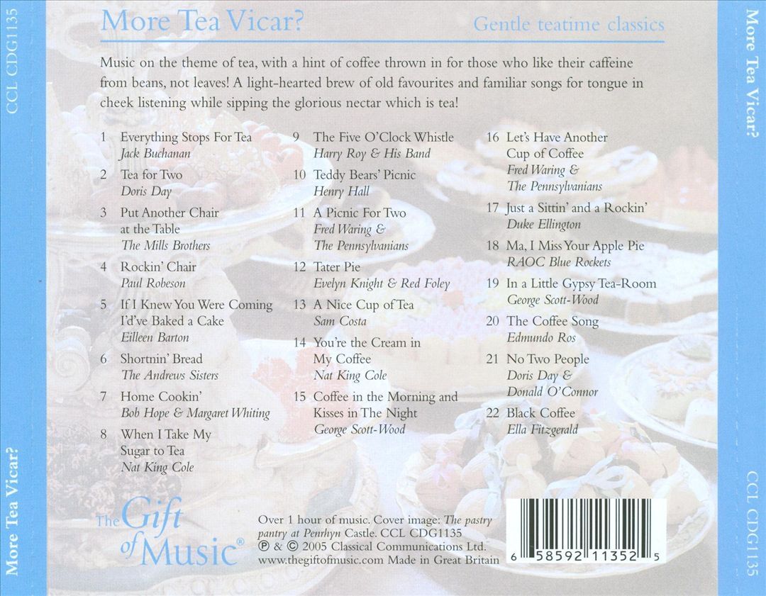 VARIOUS ARTISTS - MORE TEA VICAR?: GENTLE TEATIME CLASSICS NEW CD ...