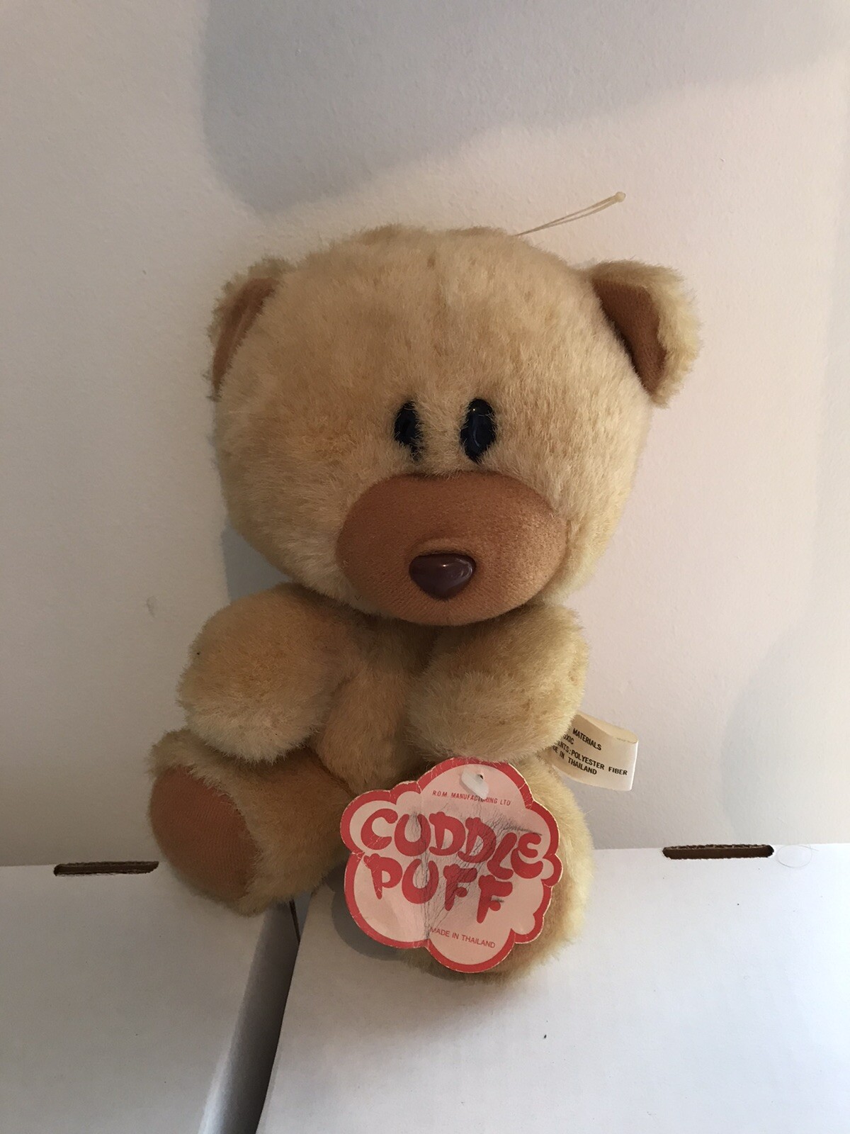 Vintage Cuddle Puff Bear Tan Brown 9” Plush ROM Manufacturing Tag | eBay
