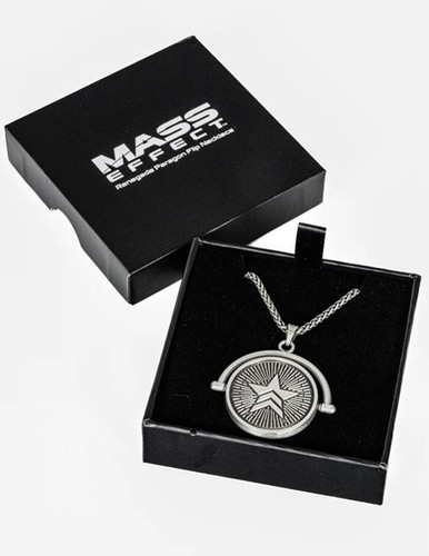 Mass Effect Renegade Paragon Flip Coin Necklace Pendant Charm Figure ...