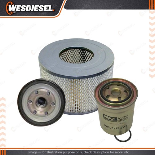 Wesfil Oil Air Fuel Filter Service Kit for Toyota Coaster Bus XZB50 4.0 ...