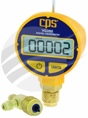 CPS Digital Vacuum gauge with carry case & adaptor Vacrometer 30hr ...