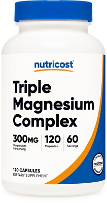 Nutricost Triple Magnesium Complex 300mg, 120 Capsules - Gluten Free ...