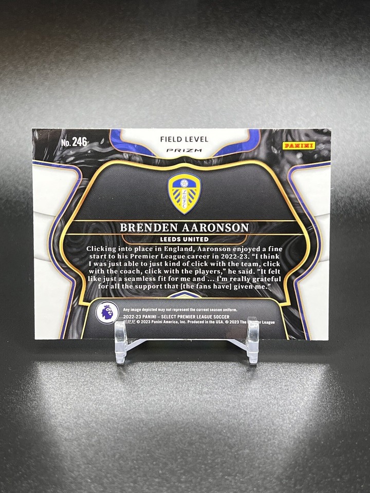 2022-23 Panini Select EPL Premier League Brenden Aaronson Silver Field ...