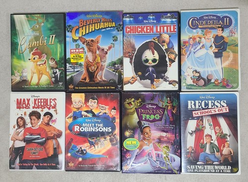 Disney DVD Lot Of 8 Princess Frog Meet Robinsons Max Keeble Cinderella ...