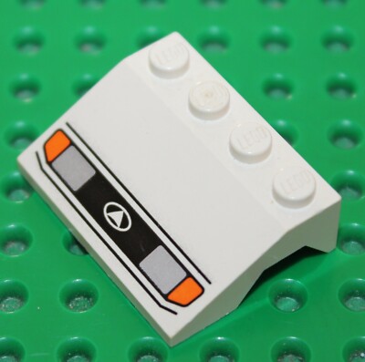 Lego White Vehicle Mudguard 3x4 Slope with Headlights Pattern 2513pb04 ...