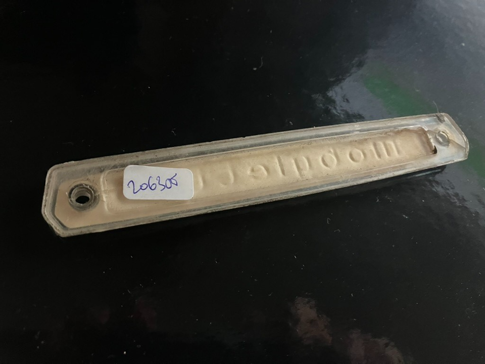 Austin Anglia Viva original metal script car badge chrome - various ...