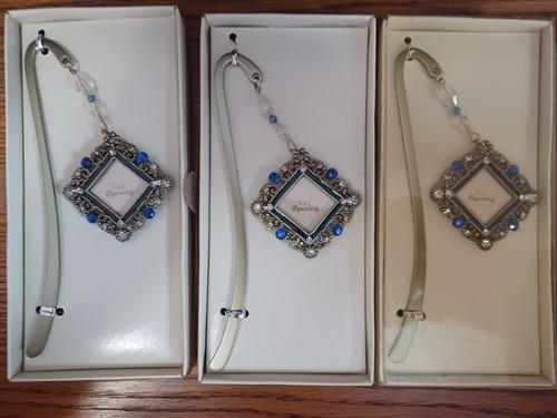 Jeweled Bookmark with Clear Dark Blue & Lite Blue Stones Picture Photo ...