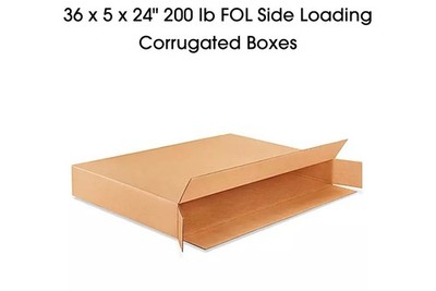 Uline Shipping Box - 36x5x24 - Side Loading Boxes For Art + Monitors ...