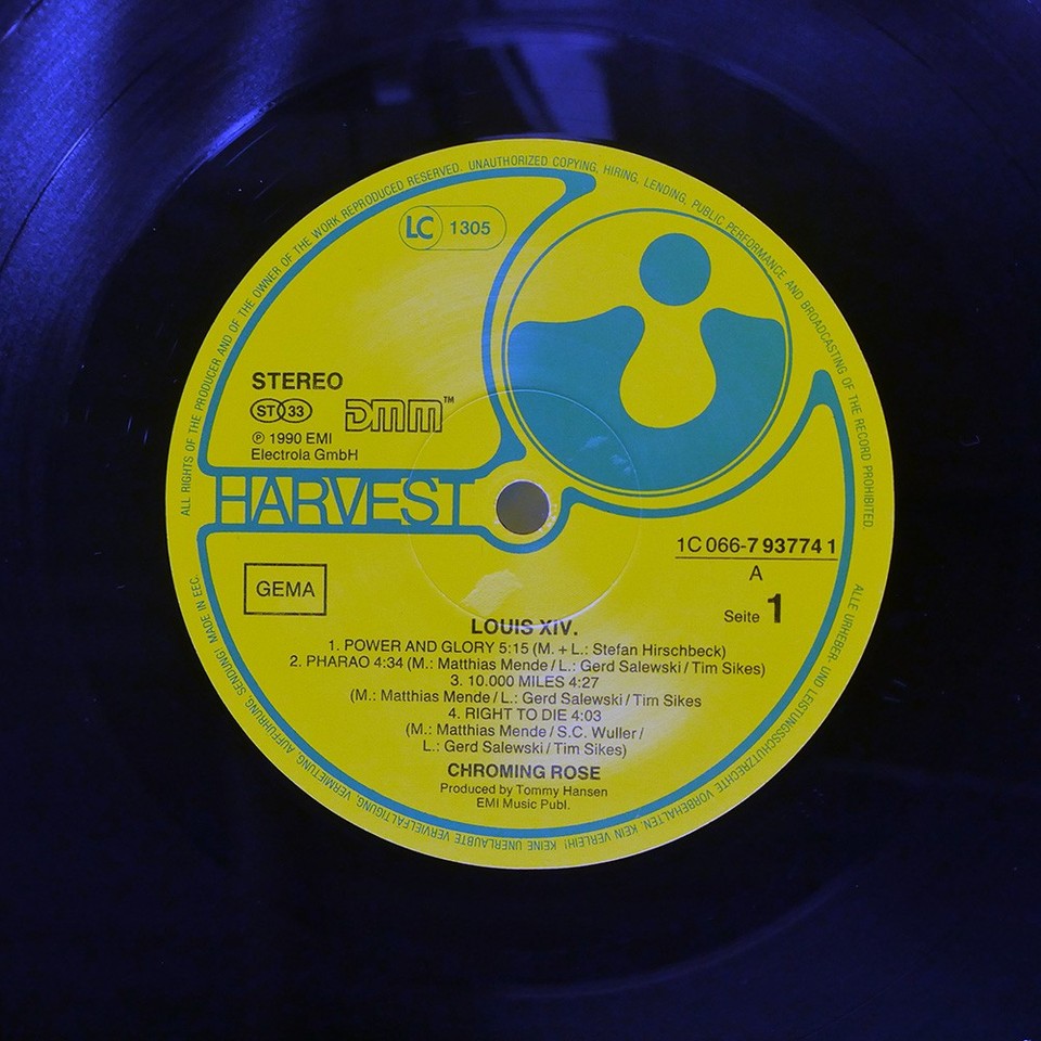 Chroming Rose LOUIS XIV HARVEST 1C0667937741 Germany VINYL LP | eBay UK