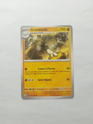 Carte Pokémon - Gravalanch - 075/165 - EV03.5 - 151 | eBay