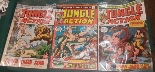 Jungle Action #1-3 Comic Lot, Marvel, John Buscema/John Forte/Don Rico ...