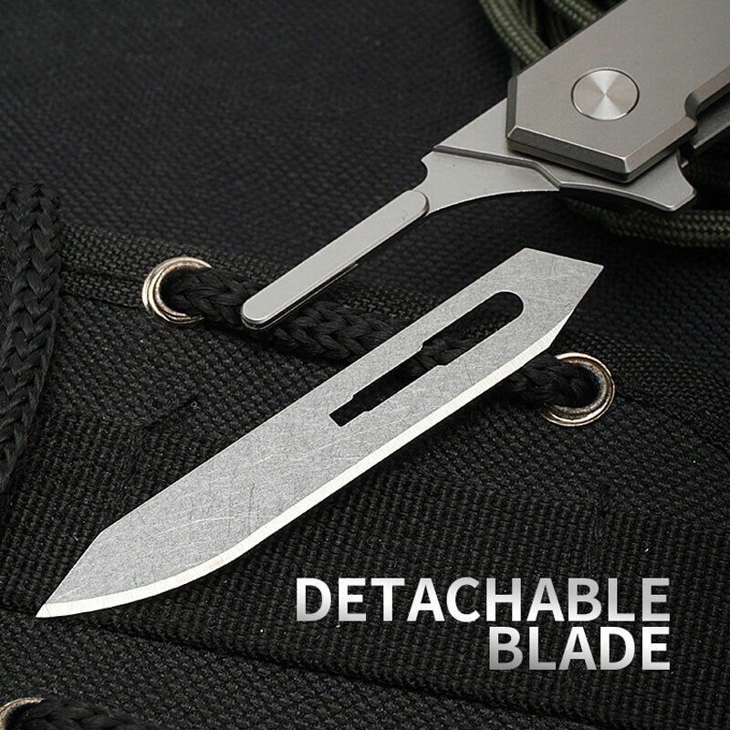 TC4 Titanium Handle 440C Blade Utility Knife Scalpel EDC Pocket ...