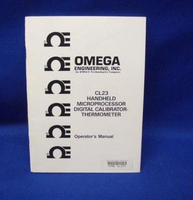 Omega CL23 Calibrator-Thermometer Operator's Manual | eBay