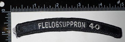 Cold War USN US Navy FLELOGSUPPRON 40 Arc Tab Patch Patches | eBay