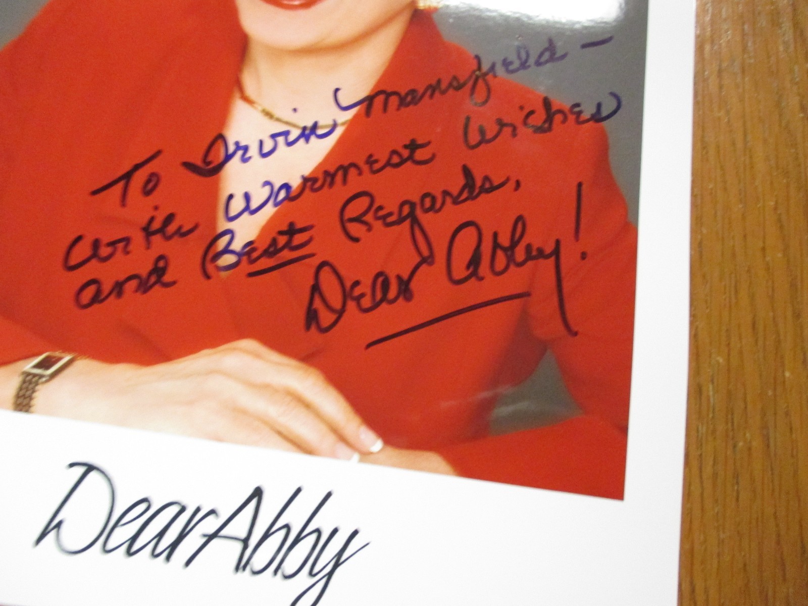 JEANNE PHILLIPS(Abigail Van Buren/Dear Abby")Signed 8" X 10" Glossy ...