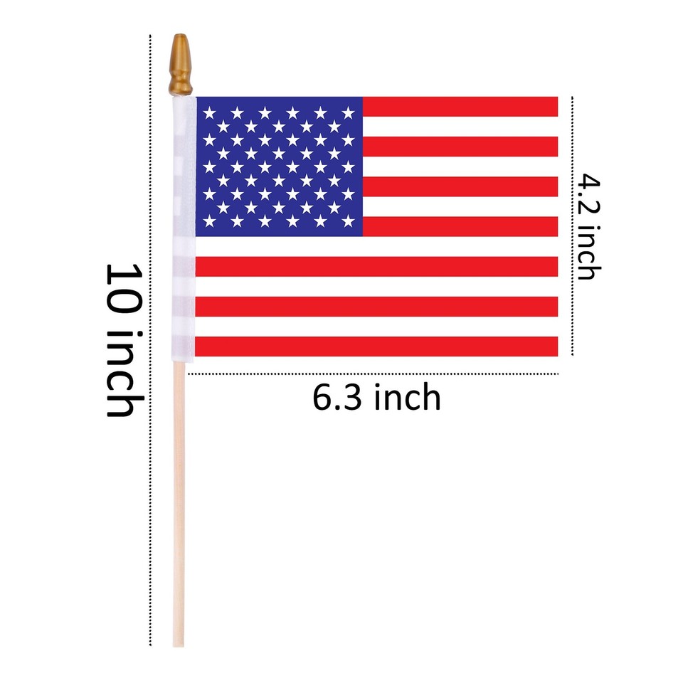 Small American Flags on Stick,65 American Flags Hand Held Mini US Flags ...