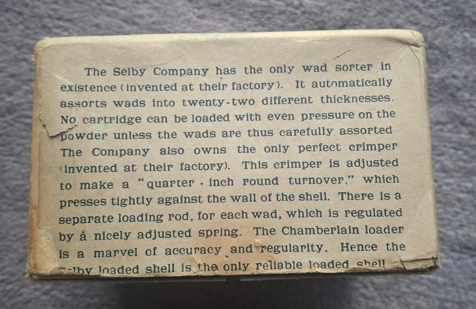 Selby STANDARD Shot Gun Shell Cartridge Ammo Box Rifle 22 Catalog US ...