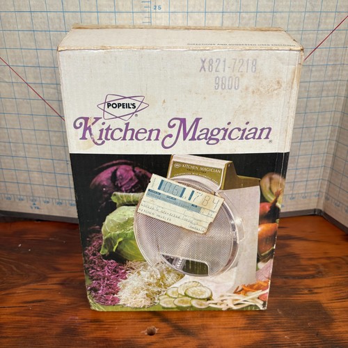 Vintage 1970 Popeil's Kitchen Magician Food Cutter Slicer Shredder Original Box | eBay