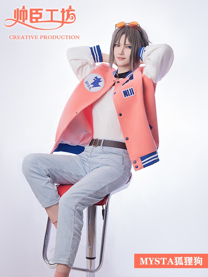 Anime VTuber Mysta Rias Uniform Baseball Jacket Mr.Rias Costume Coat ...