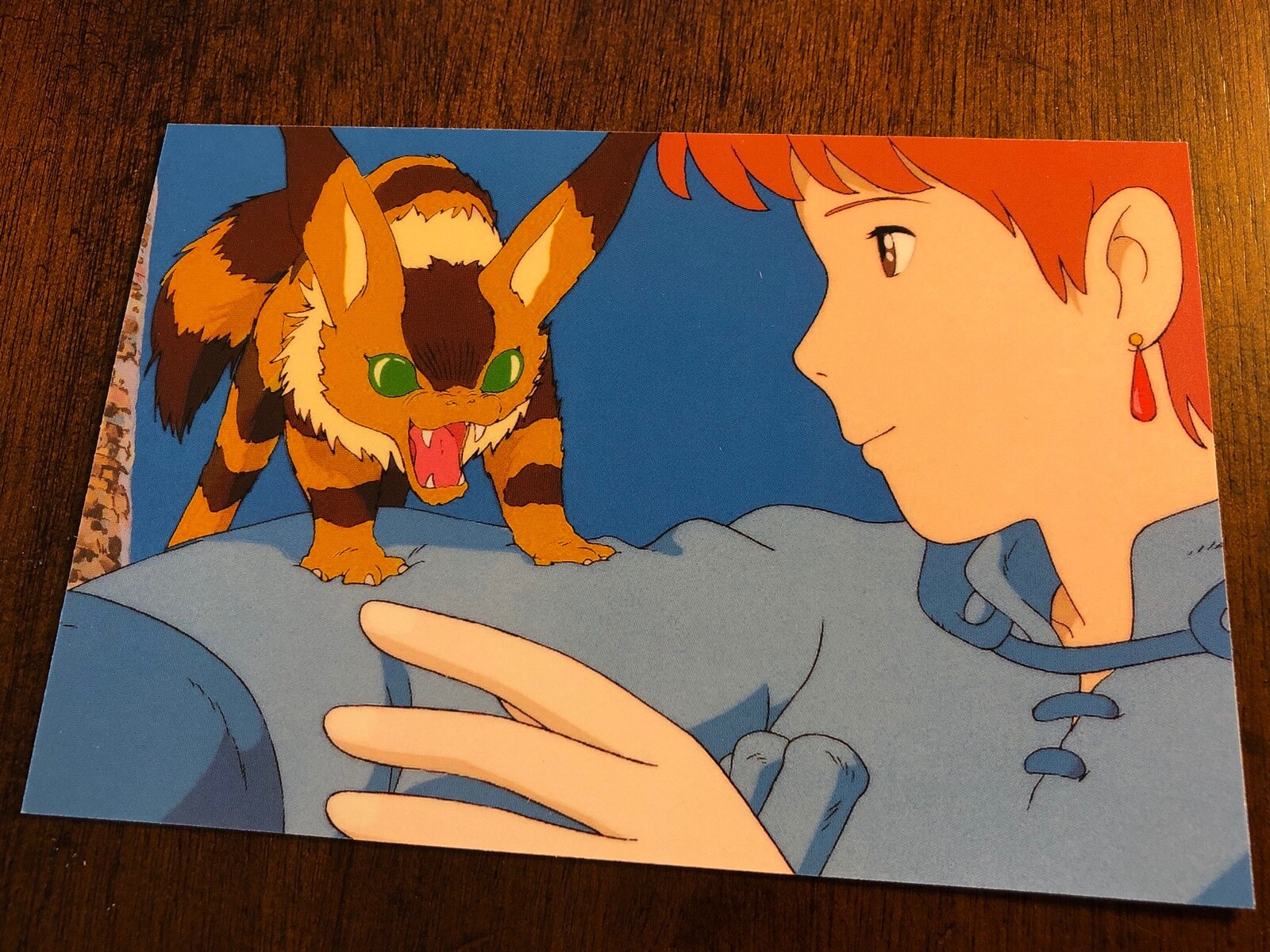 Japanese Anime Postcard: Princess Nausicaa w/ Angry Cat. Studio Ghibli ...
