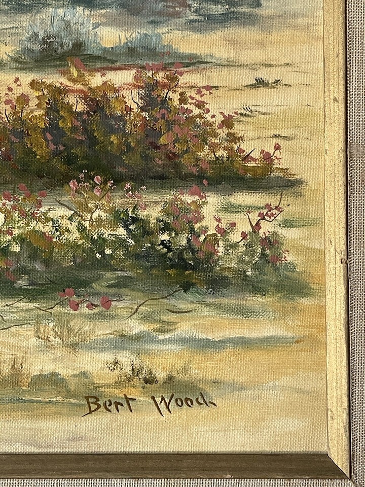 BERT WOOD ANTIQUE CALIFORNIA PLEIN AIR LANDSCAPE IMPRESSIONIST OIL ...