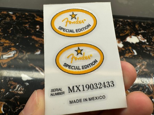 1Sets Fender SPECIAL EDITION Custom Shop Guitar Headstock RAISED Decals ...