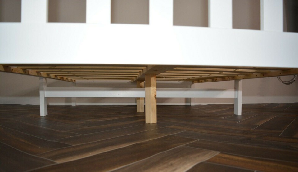 3ft 4ft 4ft6 Wooden Bed Frame Solid Wood Single Small Double Pine opt ...