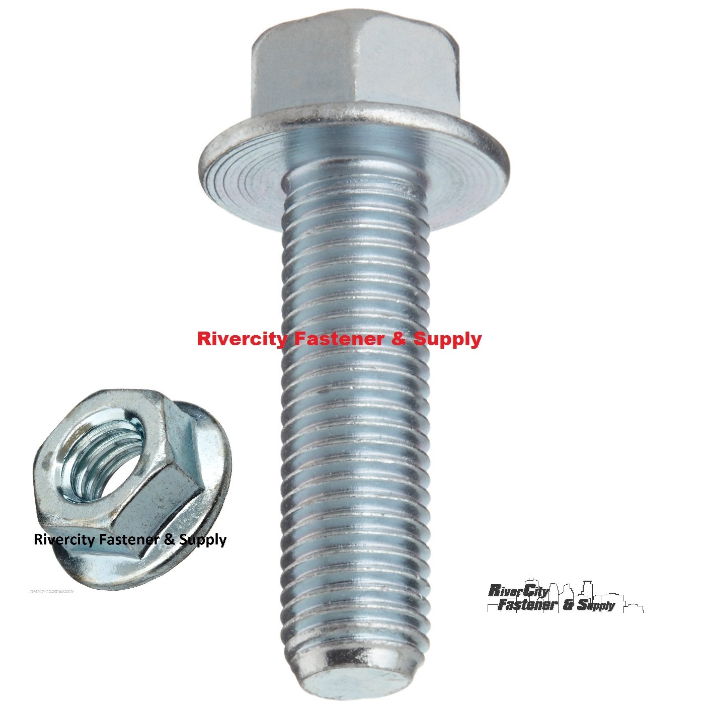 (50) M8-1.25x25 J.I.S. Head Hex Flange Bolts & Nuts M8x1.25x25 Screws ...