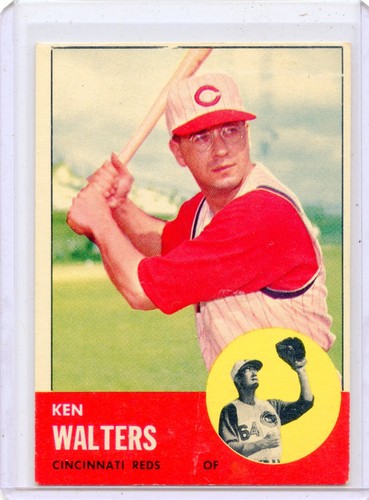 1963 TOPPS BASEBALL #534 KEN WALTERS, CINCINNATI REDS 042618 | eBay