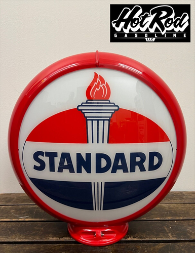 STANDARD Reproduction 13.5" Gas Pump Globe - (Red Body) | eBay