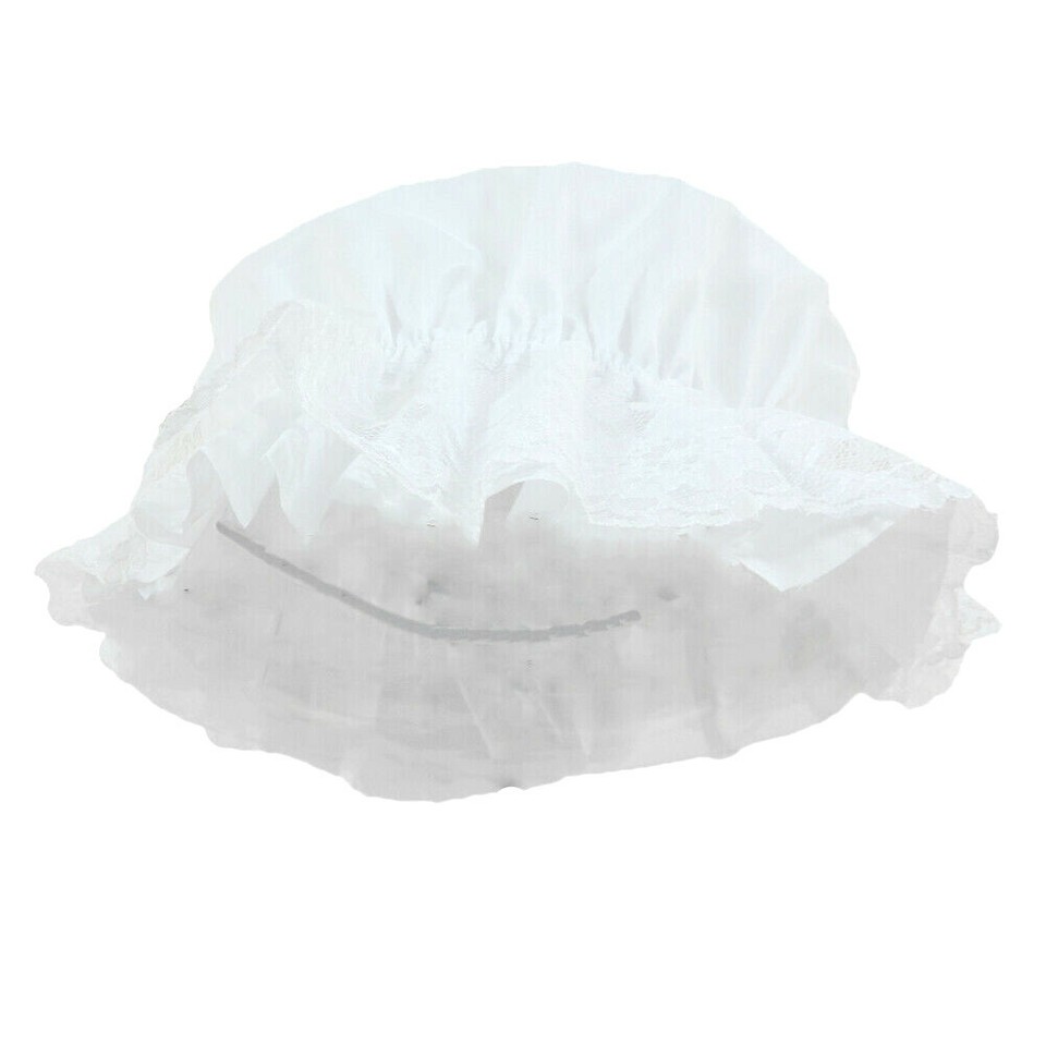 1700'S Style White Colonial Mob Maid Hat Cap Costume Bonnet Lady Wench ...