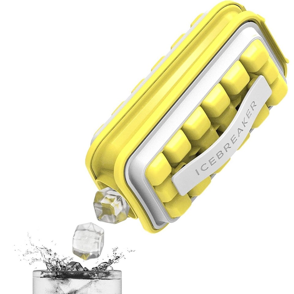 ICEBREAKER POP Portable Ice Cube Tray / Dispenser - Pale Yellow / Set ...