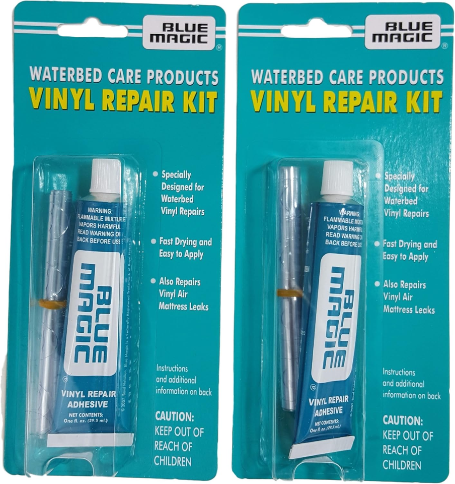 Two Vinyl Repair Kits for Waterbed Mattresses, Air Beds, Inflatable ...