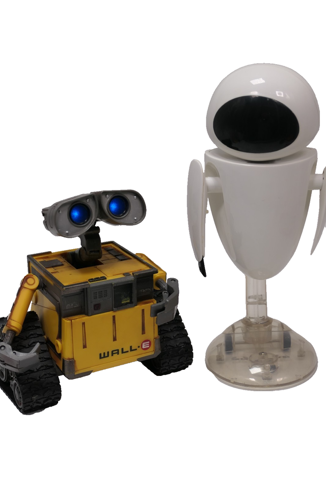 Disney Pixar WALL-E & EVE InterAction Talking Robots Pair Thinkway Toys ...