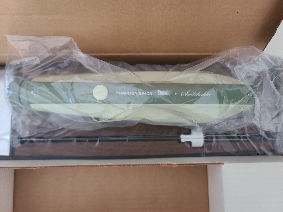 Vtg NOS Hamilton Beach Scovill Electric Knife Switchblade Avocado W ...