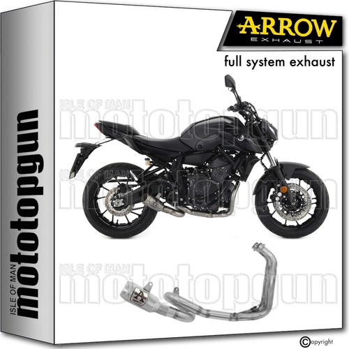 arrow full system exhaust race pro-race titanium for yamaha mt07 mt-07 ...