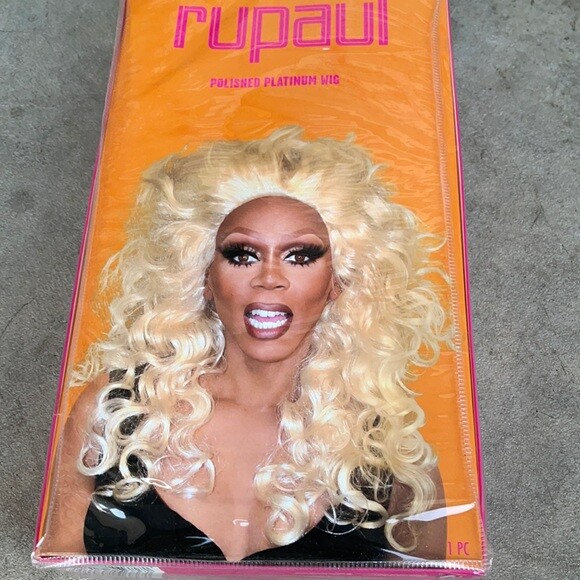 RuPaul Polished Platinum Wig Halloween Costume for Adults Accessories ...